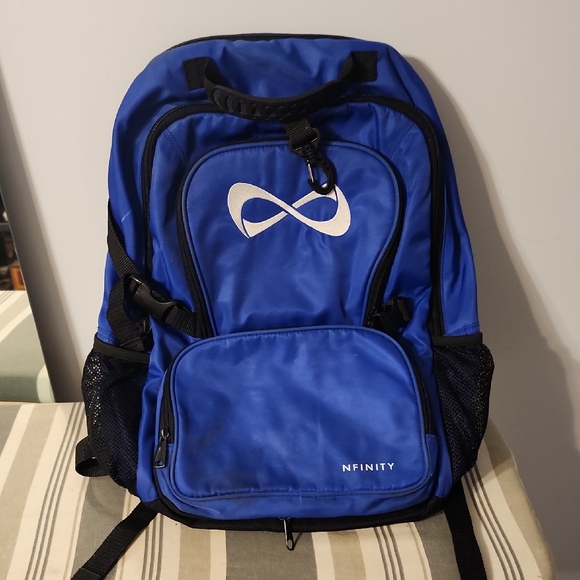 NFINITY | Bags | Nfinity Blue Backpack With Silver Logo | Poshmark